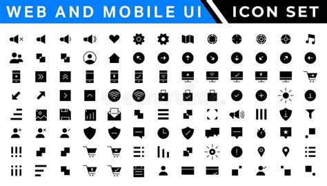 Ui Ux Icon Mega Set User Interface Iconset Collection Stock Vector Illustration Of Contact