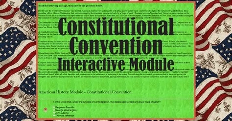 Constitutional Convention Interactive Module Student Handouts