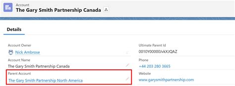 Link Accounts In Hierarchy Account Planner