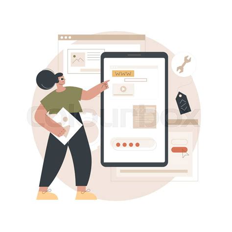 Web development abstract concept vector illustration. Websit | Colourbox
