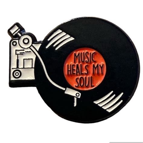 None Jewelry Final Markdown Deleting Heals My Soul Record Pin