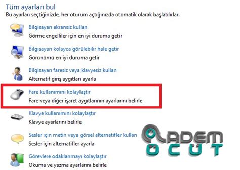 Klavyeden Fare Imlecini Kontrol Edin Sistem Ve Ağ Uzmanlığı Adem