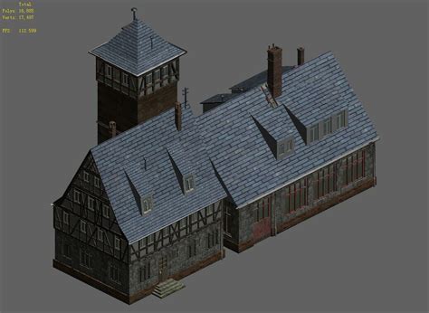 Artstation Heterogeneous Architecture Building 02 Game Assets