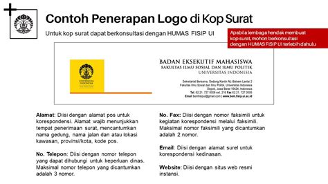 Panduan Penggunaan Logo Universitas Indonesia Fakultas Ilmu Sosial