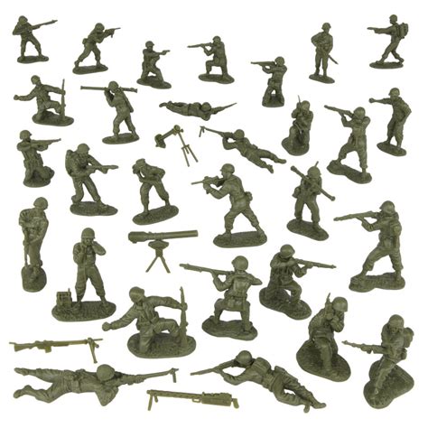 Michigan Toy Soldier Company Bmc Toys Bmc Classic Wwii Us Infantry Plastic Army Men 33pc Od