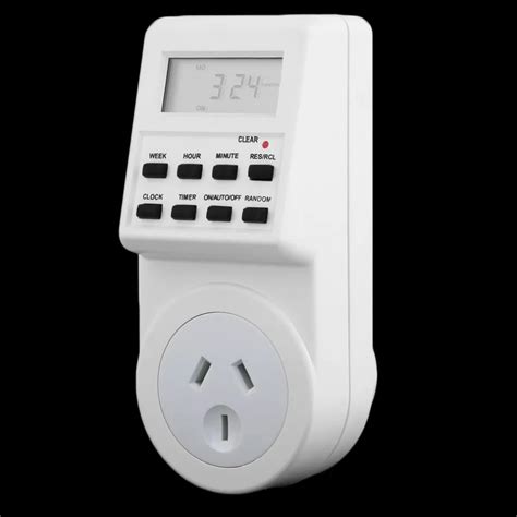 Digital Lcd Display 7 Day 24 Hour Timer Switch Socket Au Plug In Energy