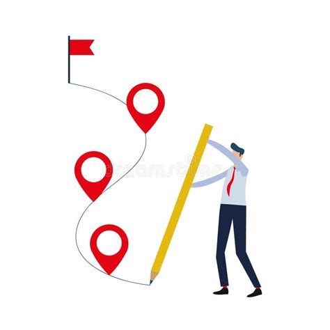 Roadmap Concept Workflow Or Working Process Project Progress Milestone Or Achievement