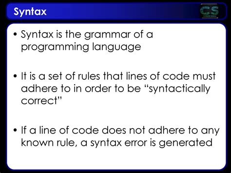 Lesson Objectives Aims Understand Syntax Analysis Ppt Download