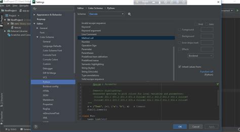 Python Pycharm Color Scheme Is Not Working Even After Change From Settings Stack Overflow