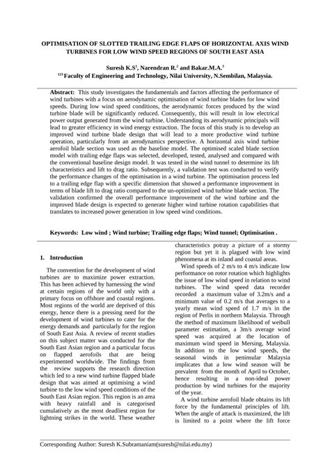 Pdf Lift Augmentation Of Slotted Trailing Edge Flaps For Horizontal Axis Wind Turbines In Low