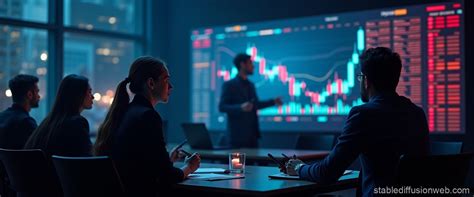 Financial Trading Class In High Tech Classroom Stable Diffusion Online