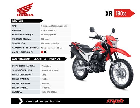 Honda Xr 190cc Mph Motopartes
