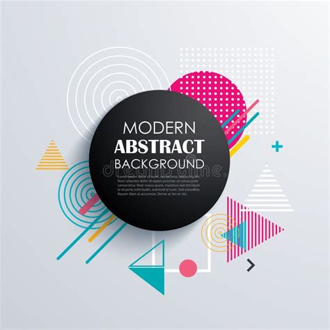 Abstract Circle Geometric Pattern Design And Background Use For Stock Vector Illustration Of