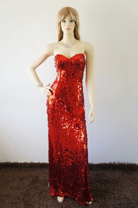 Long Red Sequin Dress