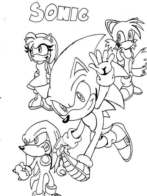 Sonic The Hedgehog Characters Coloring Sheets