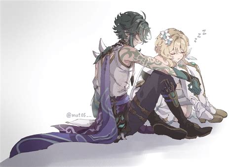 Lumine And Xiao Genshin Impact Drawn By Mut05 Danbooru