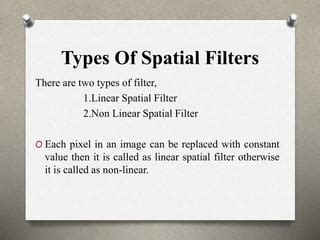SPATIAL FILTERING IN IMAGE PROCESSING PPTX