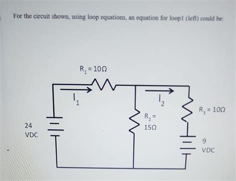 Solved For The Circuit Shown Using Loop Equations An