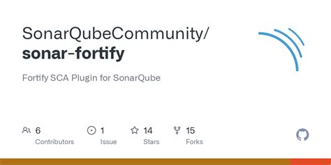 github sonarqubecommunity sonar fortify fortify sca plugin for sonarqube