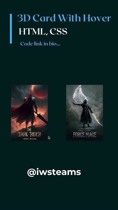 Create Stunning 3d Hover Effect Cards With Html And Css 🎨 Coding