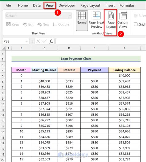 how to show page number in excel background 2 ways