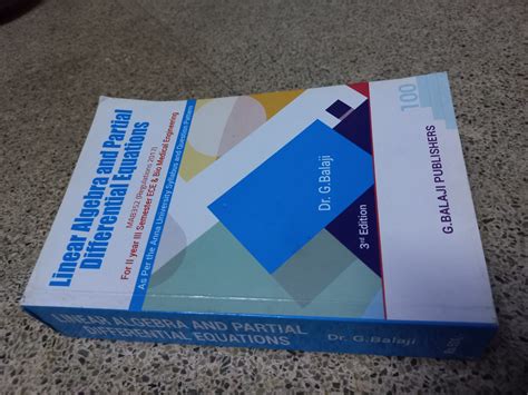 Buy Linear Algebra And Partial Differtial Equations Bookflow