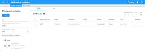 Routing List PortaOne Documentation January Th