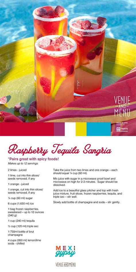 Raspberry Tequila Sangria Alcoholic Desserts Halloween Drinks