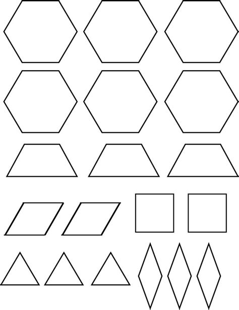 Printable Pattern Block Templates Printables