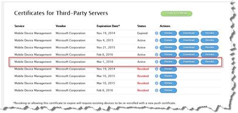Renew Apple Push Notification Certificate For Microsoft Intune