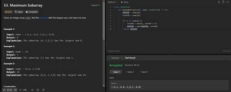 53 Maximum Substring This Is Also An Medium Level Problem In By