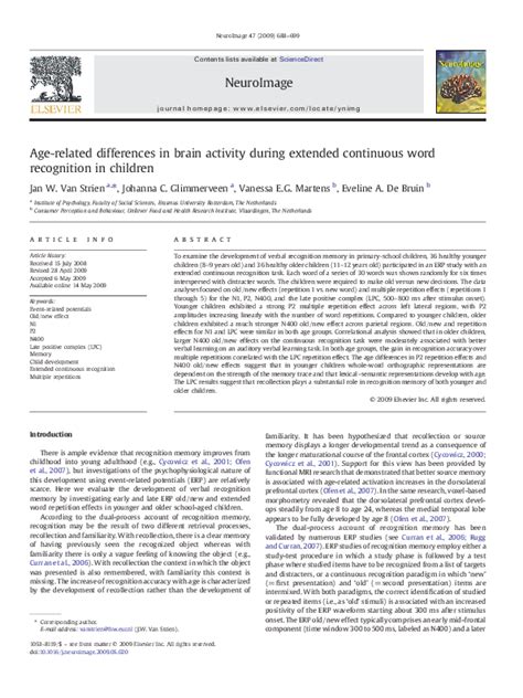 Pdf Age Related Differences In Brain Activity During Extended