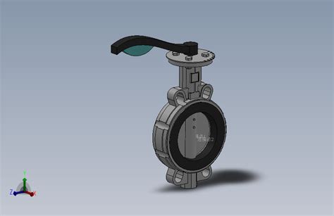 法兰式涡轮蝶阀 304 Dn50 Dn600 Pn10 Pn25solidworks 2017模型图纸下载 懒石网