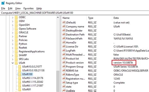 Usoft Registry Keys On Windows Usoft Community