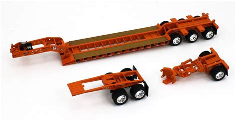 Dcp 164 Orange Magnitude Heavy Haul Lowboy Set With Jeep And Stinger
