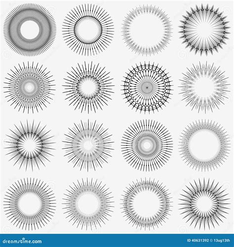 Radial Circle Elements Stock Vector Illustration Of Geometric 40631392