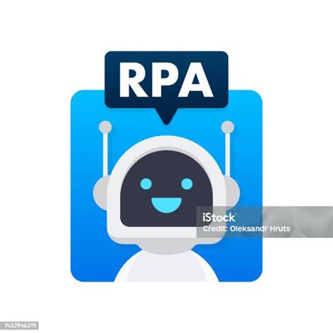 Rpa 로봇 프로세스 자동화 인공 지능 기계 학습 벡터 스톡 일러스트레이션 개념에 대한 스톡 벡터 아트 및 기타 이미지 개념