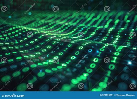 Digital Binary Coding On Network Futuristic Technology Background