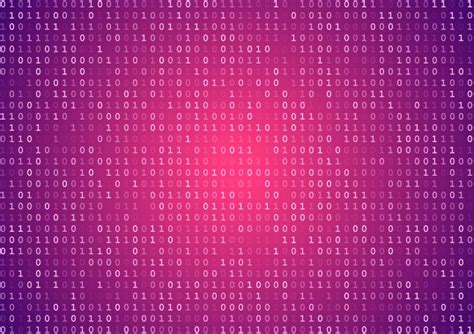 Random Binary Data Stream On Mobile Phone Screen Vector Image
