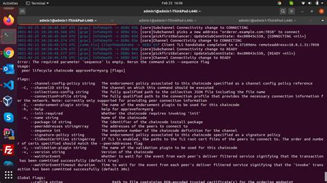 Hyperledger Fabric Error The Required Parameter Sequence Is Empty Rerun The Command With