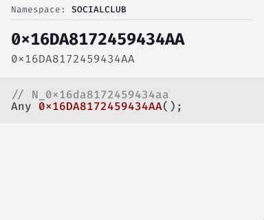 N 0x16da8172459434aa FiveM Natives Cfx Re Docs