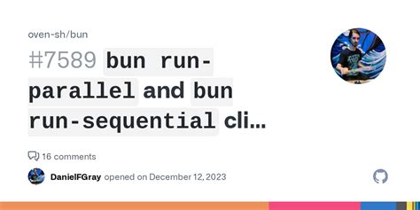 `bun Run Parallel` And `bun Run Sequential` Cli Commands · Issue 7589