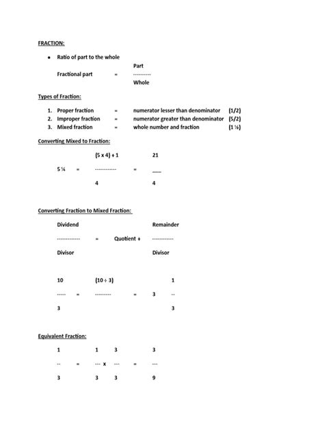 Csc Fraction Reviewer Pdf Division Mathematics Arithmetic