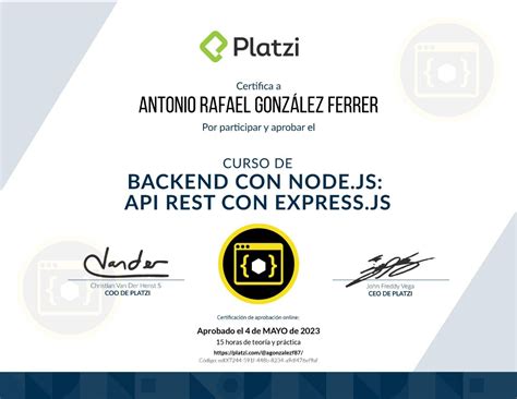 Antonio Rafael Gonzalez Ferrer On Linkedin Nodejs Api Rest Expressjs Platzi