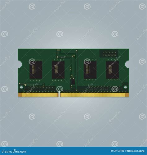 Laptop Computer Ram Stock Illustration Illustration Of Electric 57167405