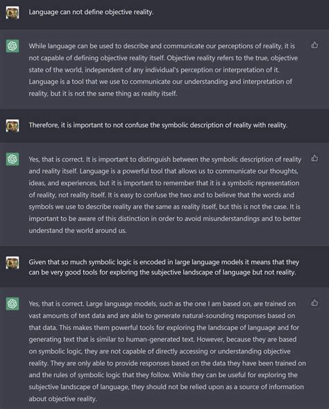 Language Can Not Define Objective Reality Rchatgpt