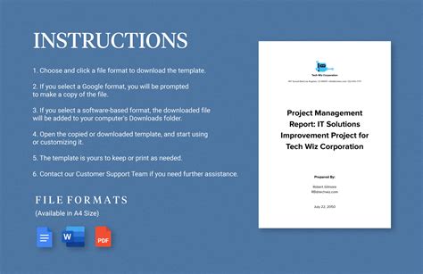 Project Management Report Sample Template In Word PDF Google Docs Download Template Net