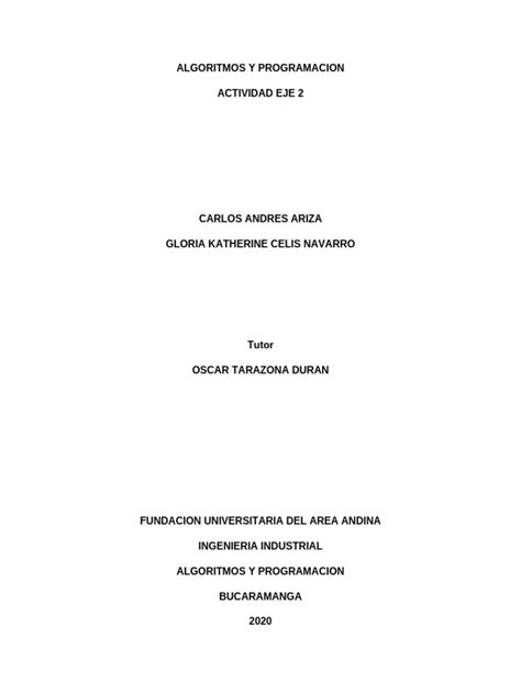 algoritmos y programacion eje2 pdf c lenguaje de programación