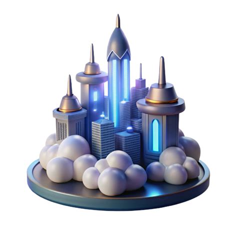 Futuristic Cityscape On Clouds A Visionary Depiction Of A Cityscape Navigating A World Of Clouds