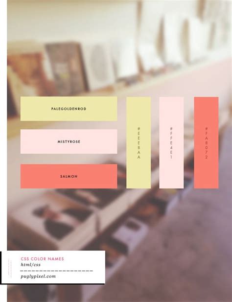 Css Name Colors Css Colours Css Color Names Web Graphic Design